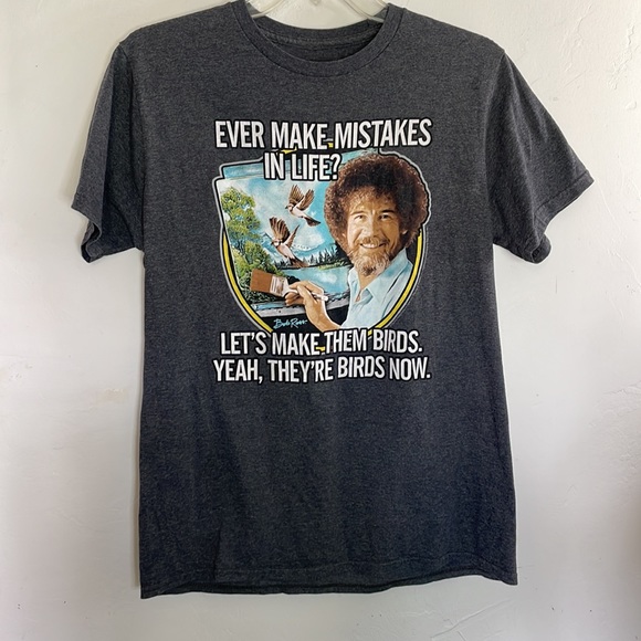 Bob Ross Merchndise | Tops | Bob Ross Official Merchandise Tshirt Size ...